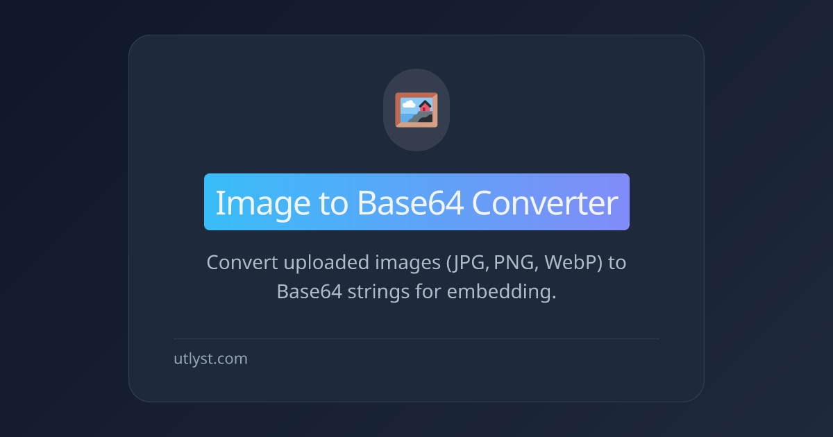 Image to Base64 Converter - Utlyst | Utlyst