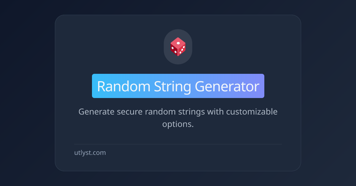 Random String Generator - Utlyst | Utlyst